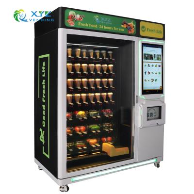 China XY Axis Lift System Steel Metal 32 Inch Touch Screen Digital Automatic Fresh Food Vending Machines Sale for sale