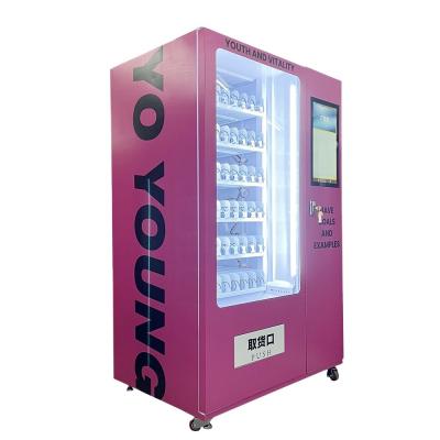 China Shopping Mall Banknote Coin Pink Infrared Detection Beauty Cheap Cosmetic Vending Machine for sale