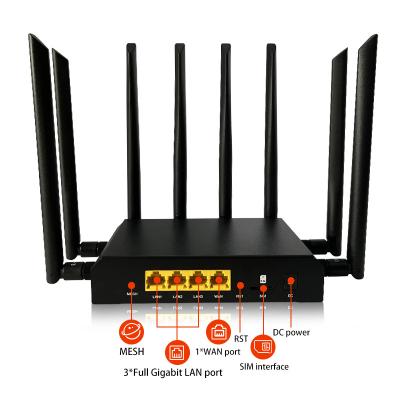 中国 1800Mbps IPQ6000 Chipset 2T2R 5G Wireless Router High Speed 1000M RJ45 3LANs WIFI6 販売のため