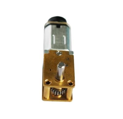 Κίνα Ταχύτητα φόρτωσης 2,4 ~ 6 ((V)) 12250 RPM Brush DC Gear Motor με Worm Gear Box για ηλεκτρικές κλειδαριές θυρών προς πώληση