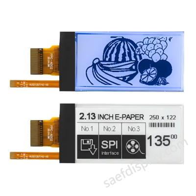 China 2.13" E-ink Display with Frontlight | 122×250 | 0.3s Partial Refresh | SPI Interface | Custom CTP for sale