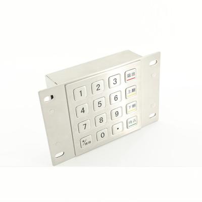 China PPE cifrado de aço inoxidável impermeável Pin Pad do metal IP65 16 chaves para o quiosque do pagamento à venda