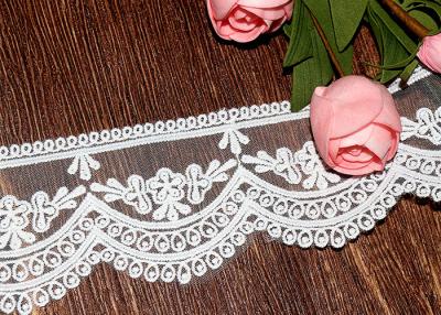 중국 레이스 손질 면 나일론 메시 Tulle 신부 수를 놓은 AZO 자유롭게 5.5 CM 폭 판매용