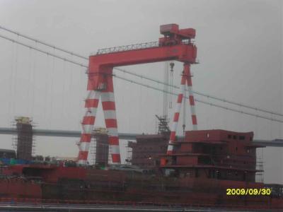 Cina la gru a cavalletto della costruzione di nave 200t/cantiere navale elettrici Cranes per le operazioni di assemblaggio della nave in vendita