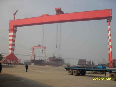 Cina doppia gru a cavalletto elettrica della trave 300t, gru del cantiere navale con il Doppio Carrello per la costruzione di nave in vendita
