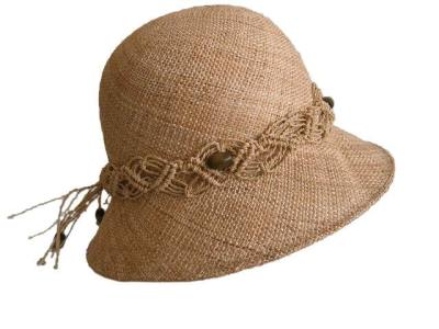 Cina I cappelli di paglia su ordinazione delle donne con lavorano all'uncinetto la banda di guarnizione, cappelli di paglia di modo dell'estate per le donne in vendita