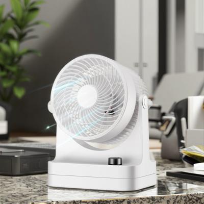 China CE/UKCA Certified Smart Air Circulator 5.5m Long-Distance Table Fan 3 Speeds 120° Oscillation for Office Dormitory Car Outdoor for sale