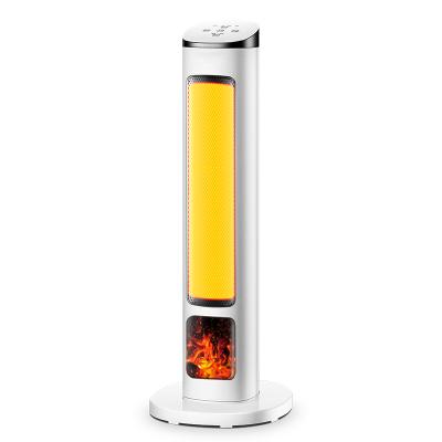 China Silent Home/Office Electric Heater Energy-Saving Graphene 3D Flame Effect 3s Rapid Heating 2-Dial Control Tip-Over Heating Wire for sale