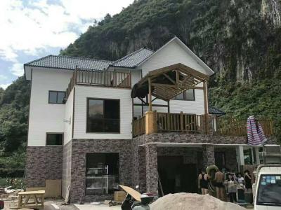 中国 贅沢なプレハブの休暇の別荘の反地震および風はプレハブの軽いゲージの鋼鉄別荘に抵抗します 販売のため