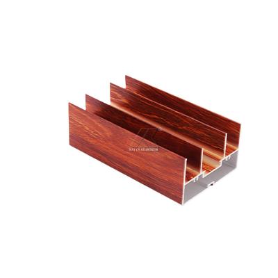 Vitrail de glissement en aluminium de bureau de fenêtre de glissement de Chambre moderne en bois de grain de prix usine