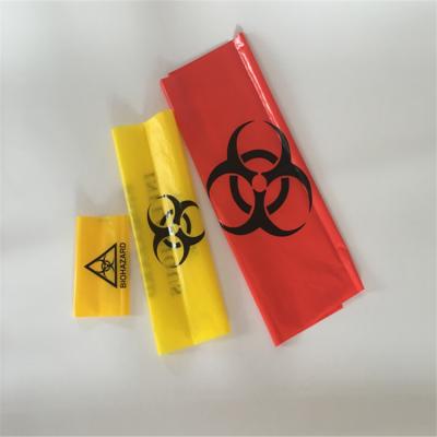 China Red Yellow HDPE Biohazard medical autoclave waste bags for hospital and laboratory for sale