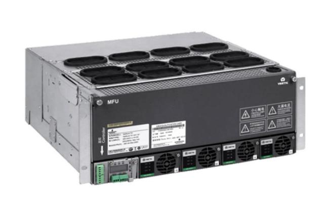 Circuit breaker distribution panel of the NetSure 731 A41 DC power system