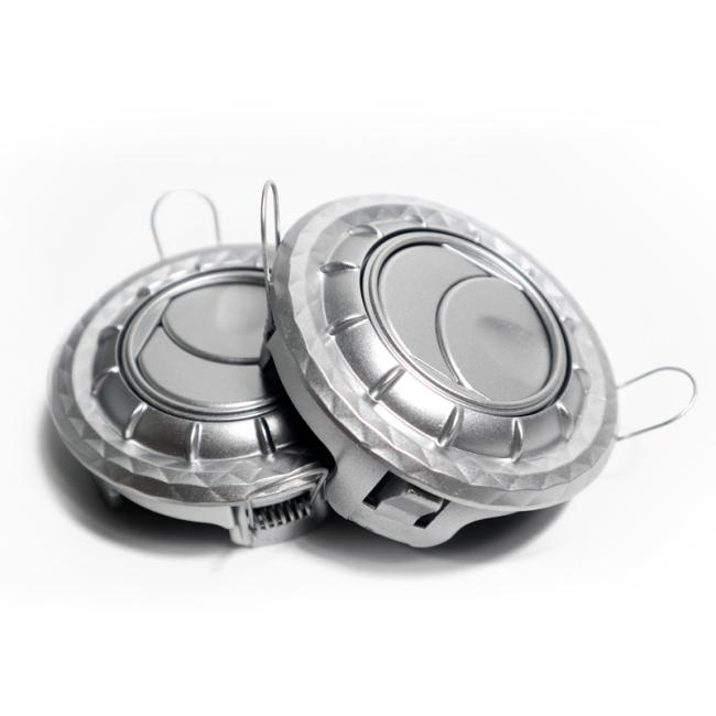 Longert Single Eye Air Outlet 8111-00901 for King Long Bus - Silver Round Flip Type with Snap Spring