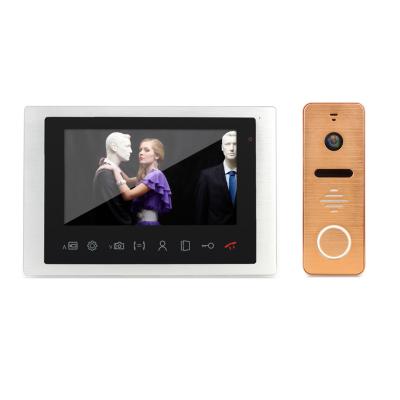 China 4 wire villa video intercom system 10 inch big screen video door phone with photo memory for sale