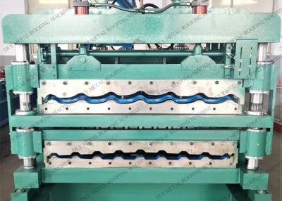 Cina il rotolo dello strato del tetto di doppio strato di 4kw 380V che forma la macchina ha ondulato in vendita