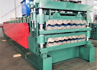 Cina di doppio strato 50Hz del pannello precedente 0.5mm pannello del tetto del metallo del rotolo che fa macchina in vendita