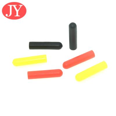 China Jiayanag aglet plastic tipping blue color ABS plastic tipping black color plastic shoelace tippin Drawcord end cap tips for sale