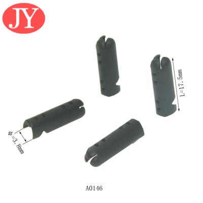 China jiayang aglet matte black color color 25mm flat cord laser logo metal tipping for hoodies for sale