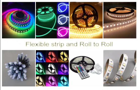 Super high speed roll to rollled flexible strip light pick and place machine