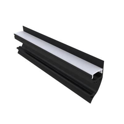 Cina ODM dell'OEM nero di alluminio espulso del montaggio di superficie di Manica di luce della striscia del LED in vendita