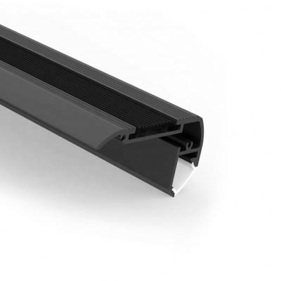 Cina materiale T5 della lega di alluminio di colore del nero di profilo del pannello di carta e gesso LED di 1m 2m 6063 in vendita
