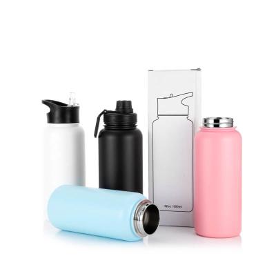 China De poeder Met een laag bedekte van het Waterflessen van Roestvrij staalsporten Brede Mond 18oz 32oz 40oz Te koop