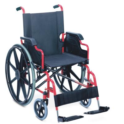 Cina Sedia a rotelle d'acciaio di piegatura accessibile amichevole economica con la macchina per colata continua posteriore solida in vendita