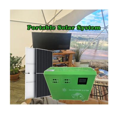 China Portable off Grid Solar Generator Bank Power System with Solar Panel Solar Energy System for sale