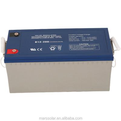 China Long Life 12v 200ah Deep Cycle Solar Battery Lithium for 12v 150ah Gel Batteries for Mars Solar Power System for sale
