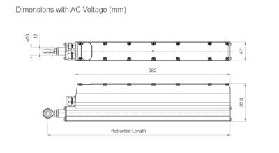 중국 자동 창문 환기 액추에이터 DC24V 12V 3500 추력 원격 제어 시스템 판매용