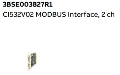 China CI532V02 3BSE003827R1 ABB MODBUS Interface 2 Ch Width 108 Mm for sale