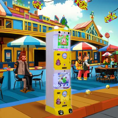 China Factory Price Wholesale Funny Double-Layer Cartoon Style Capsule Toys Machine for Kids Fun Gashapon Vending Machine for sale
