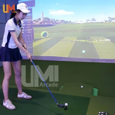 China High-Precision Indoor Golf Simulators Interactive Projection Golf Simulator System Immersive Virtual Courses with Ball Tracking for sale