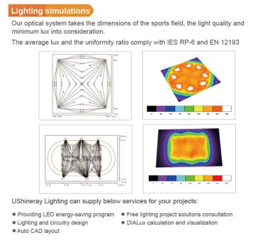 800W Round Sports Lighting for Tennis Court and Football Stadium 7