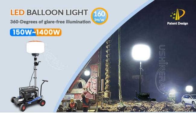 Detailed view of balloon light components