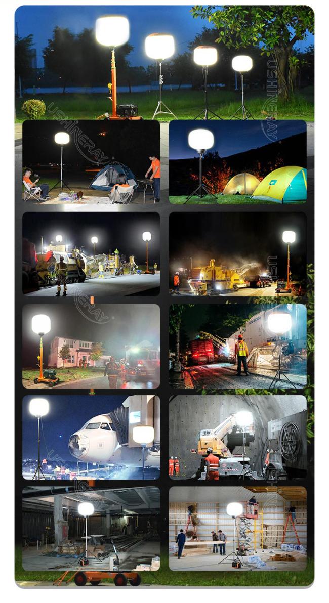 Balloon light in construction site application