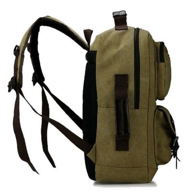 Chine Sac à dos à toile de cru de vert d'armée d'universités avec la poignée à vendre