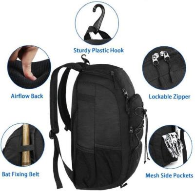 Chine Sac léger de batte du base-ball de sac à dos de base-ball de sports en plein air avec le compartiment de chaussures à vendre