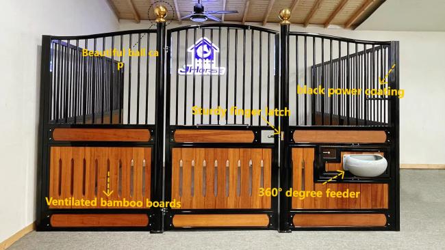 JHorse adjustable loading ramp for livestock showing galvanized steel construction