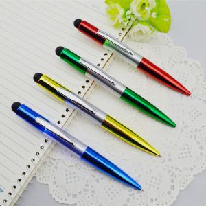 China 2015 hot-selling high quality LED light ballpen,Ballpen with touch screen and LED light for sale