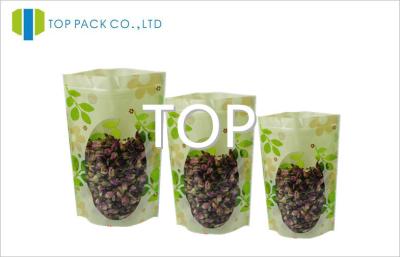 Cina La plastica opaca verde di rivestimento laminata sta sulla borsa con la finestra per tè in vendita