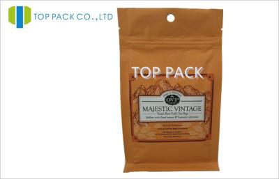 中国 Resealable オレンジ無光沢のジップ ロック式は茶のための袋のブロックの底を立てます 販売のため