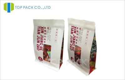 Cina La carta kraft Bianca sta sulle borse d'imballaggio del fondo piatto del sacchetto con la chiara finestra in vendita