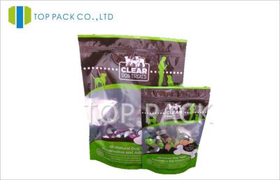 Cina L'imballaggio dell'alimento per animali domestici di plastica sta sulle borse a chiusura lampo di stoccaggio dei sacchetti con la chiara finestra in vendita