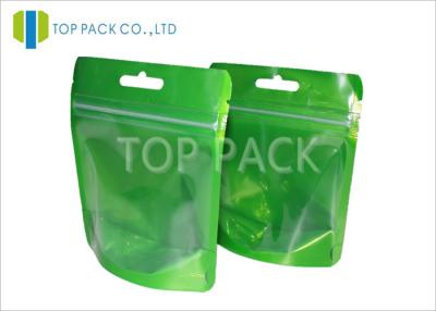 China De voor Duidelijke Achter Groene Plastic Tribune op Zakkenritssluiting hangt Gat voor Voedsel Te koop