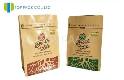 Cina La carta kraft Amichevole eco- sta sul sacchetto, fondo piatto della stagnola sta sull'uso di bue essiccato del sacchetto della chiusura lampo in vendita