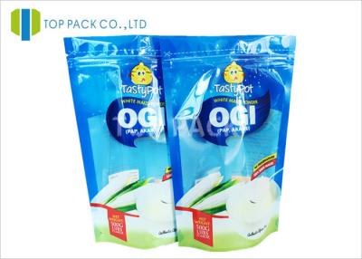 China El frente claro azul 500g se levanta las bolsas de la comida, categoría alimenticia de empaquetado de la bolsa de plástico del polvo en venta