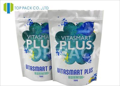 China La comida que se puede volver a sellar impresa aduana del papel de aluminio empaqueta la superficie brillante superior Ziplock en venta