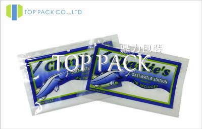 Chine Sacs zip-lock en plastique rescellables, sac bleu d'amorce de poissons de fenêtre claire à vendre