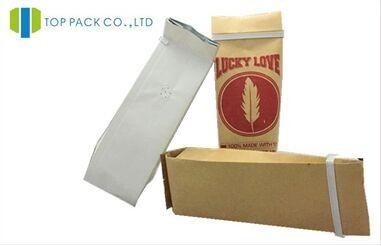 Cina Le borse di caffè risigillabili della carta kraft Con latta bianca legano lo stoccaggio 5oz/10oz/20oz in vendita